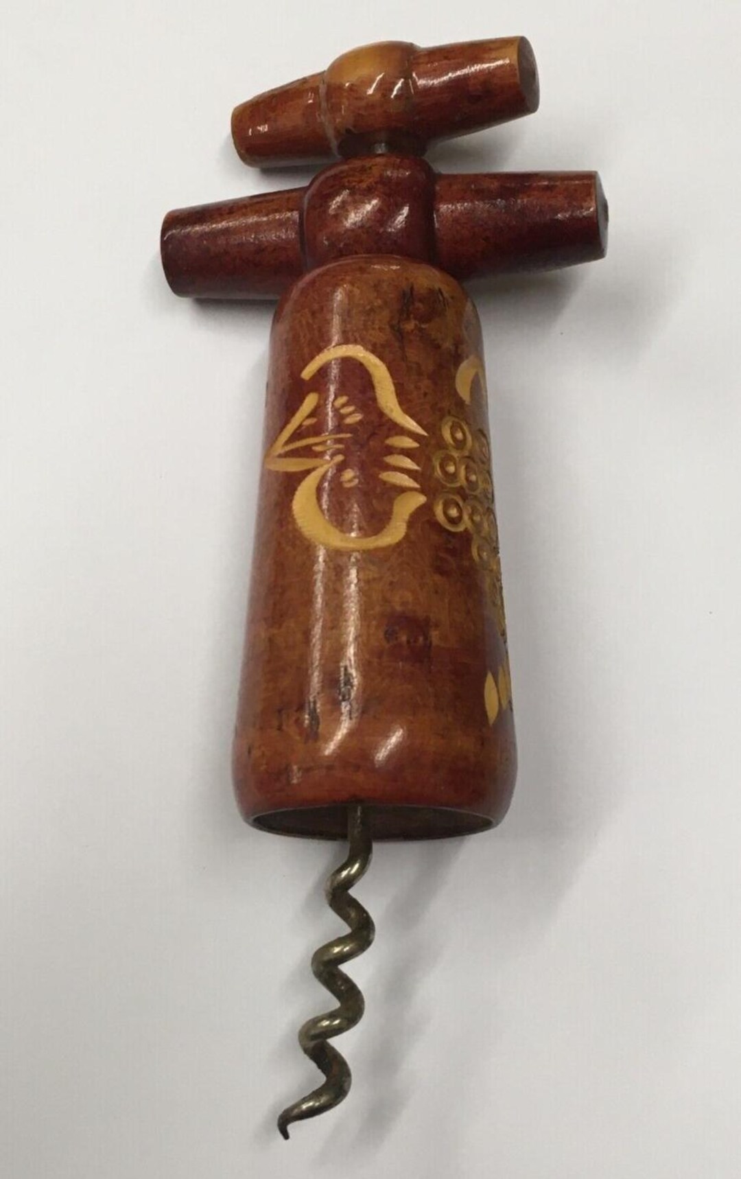 Vintage Wooden Corkscrew Double Helix Twist Wine Bottle Opener - Etsy