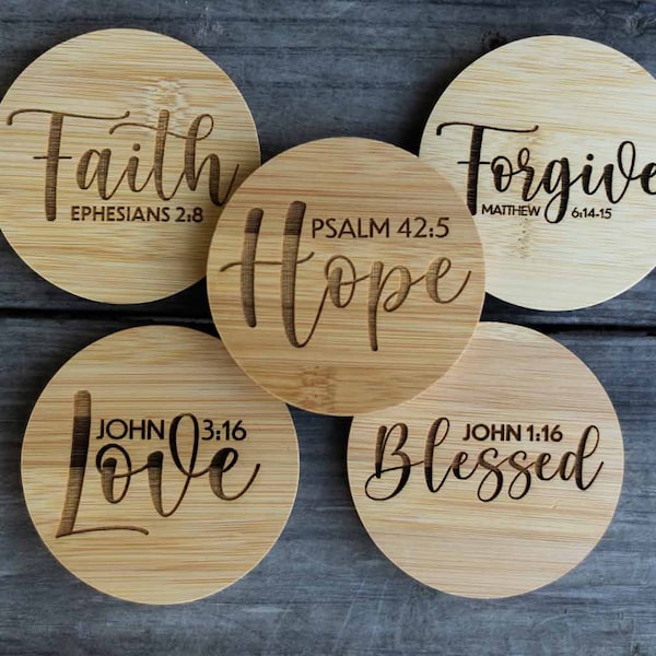 Bible Verse Coasters - Etsy