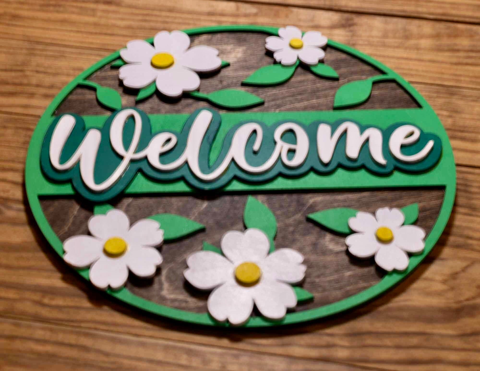 Laser Cut Wood Welcome Sign - Etsy