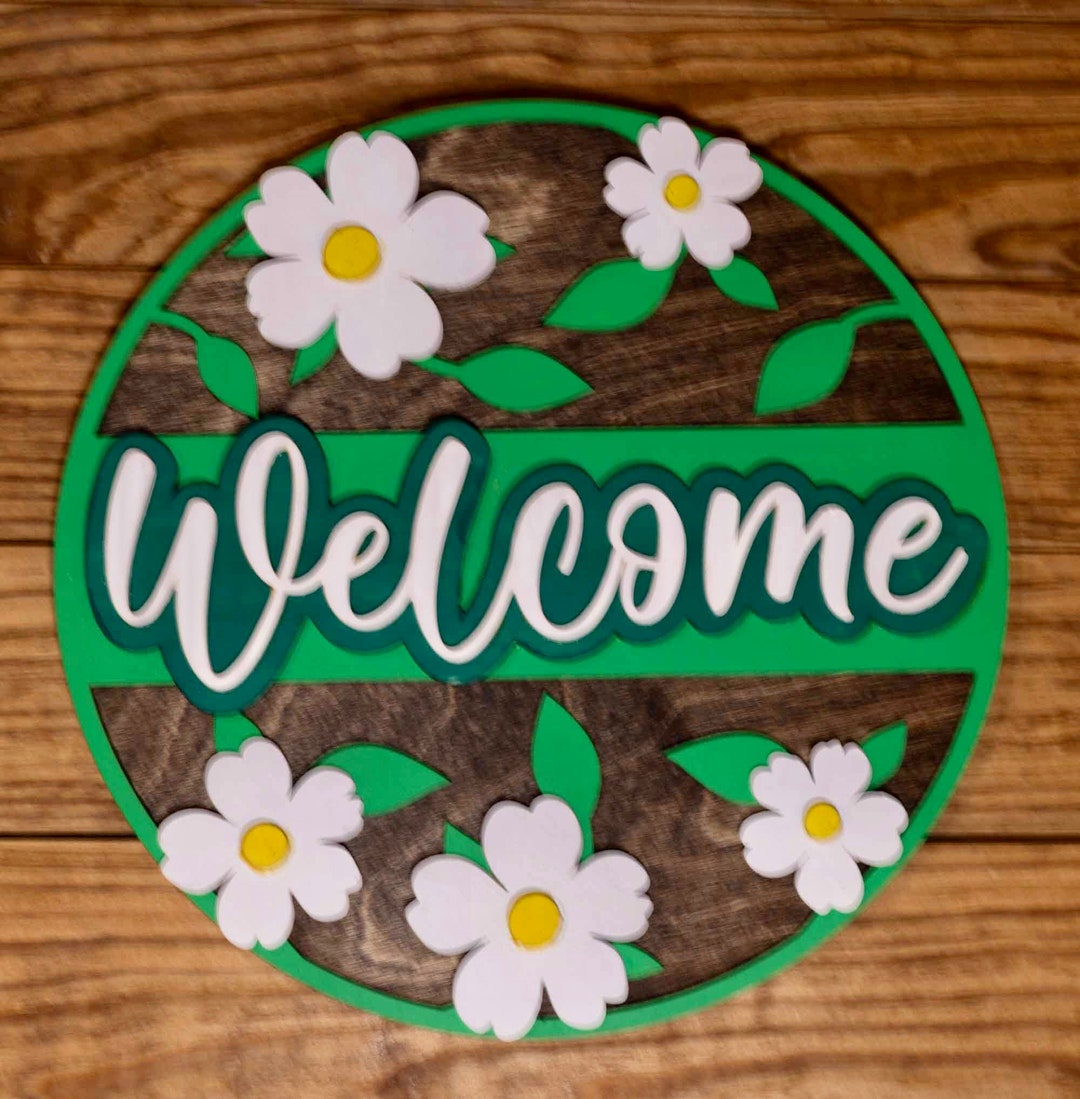 Laser Cut Wood Welcome Sign - Etsy