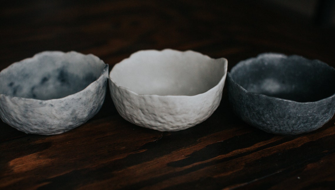 Textured Concrete Bowl - Etsy