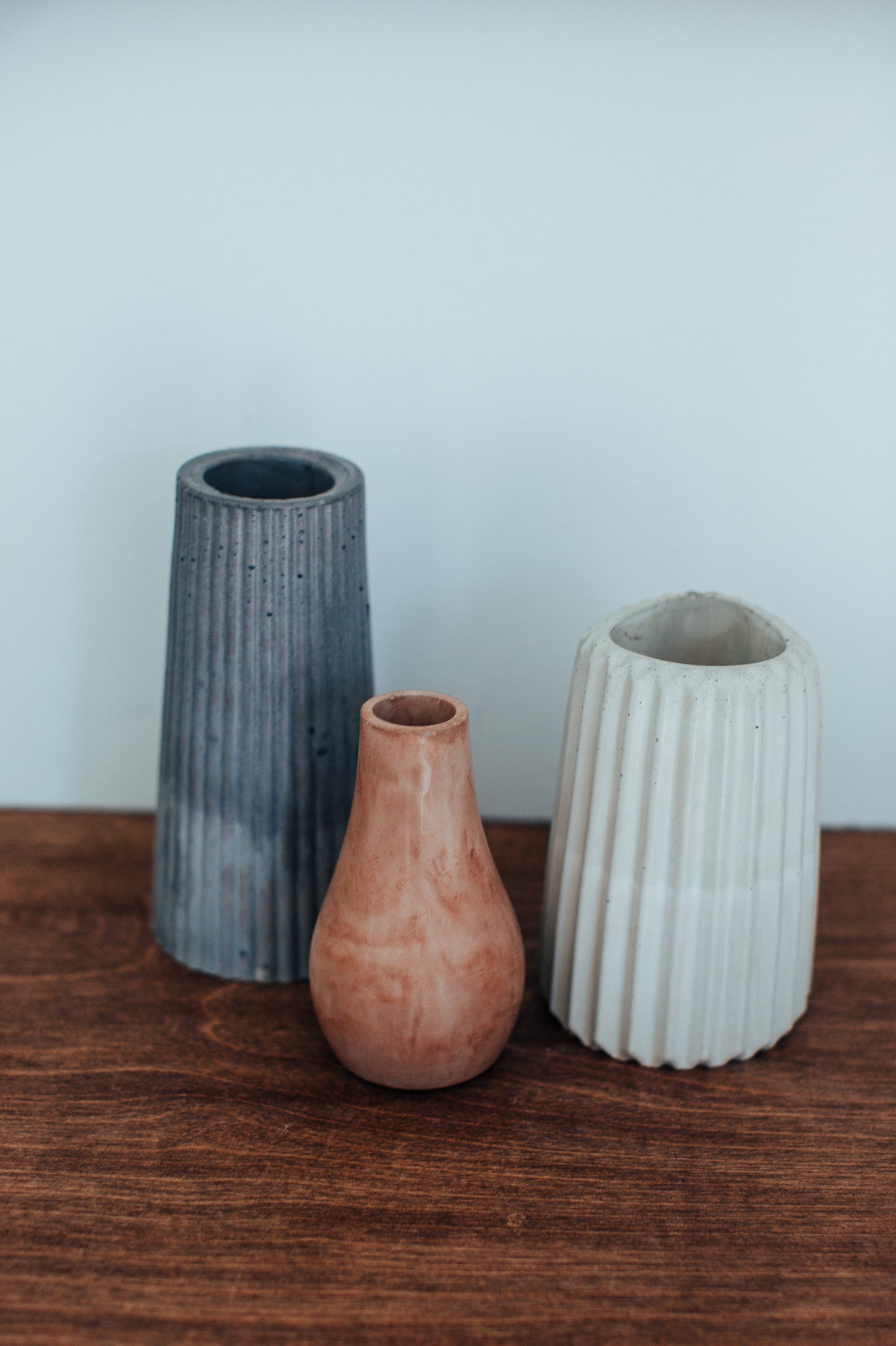 Unique Concrete Textured Vases - Etsy