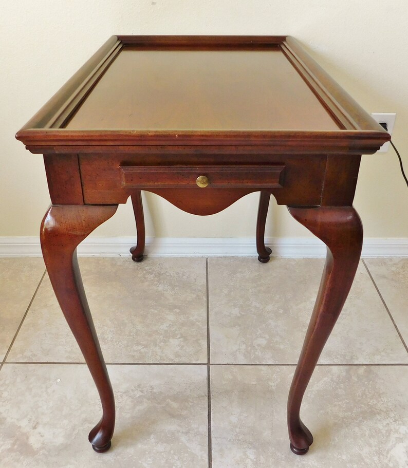 Solid Mahogany Wood Accent Side/end Table Pull Out Trays - Etsy
