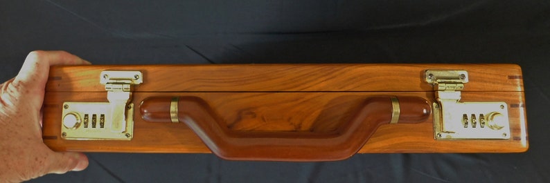 Vintage Solid Oak Wooden Briefcase W/ Original Tags Presto Gold ...