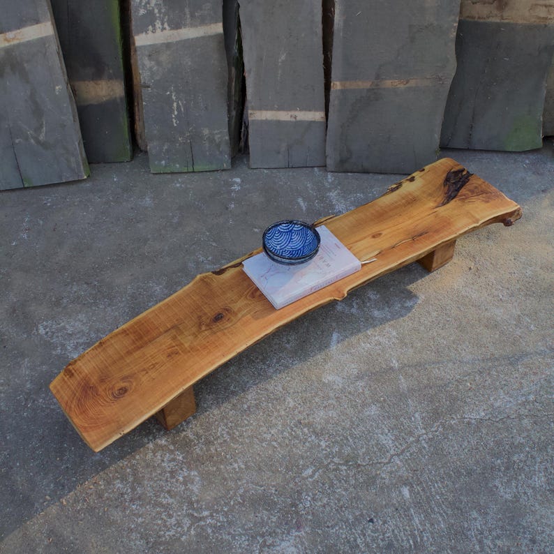 Decorative Wabi Sabi Bench Made From Reclaimed Oak. Low Console Table ...