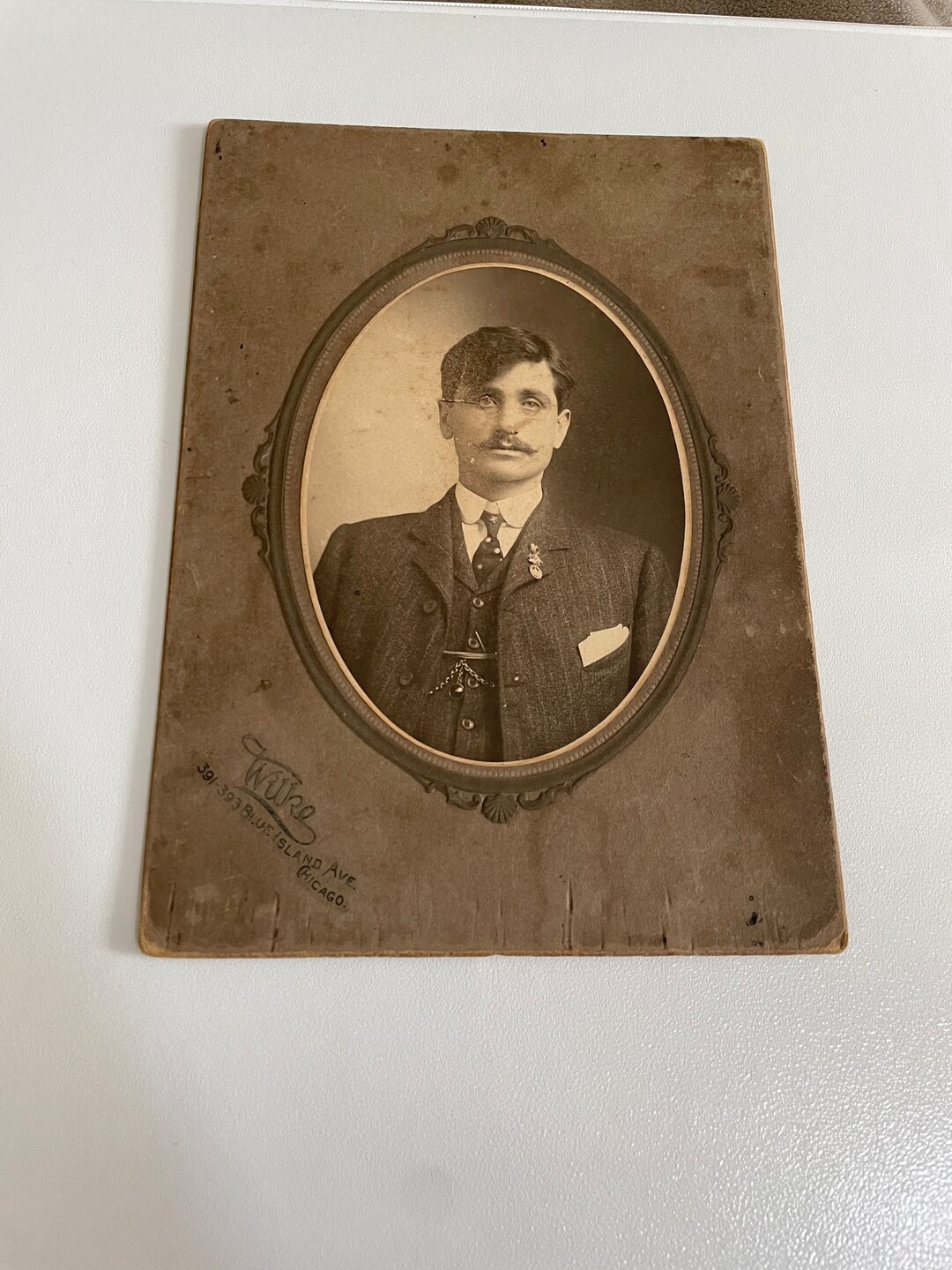 Early 1900’s of a Man With a Wonderful Mustache - Etsy