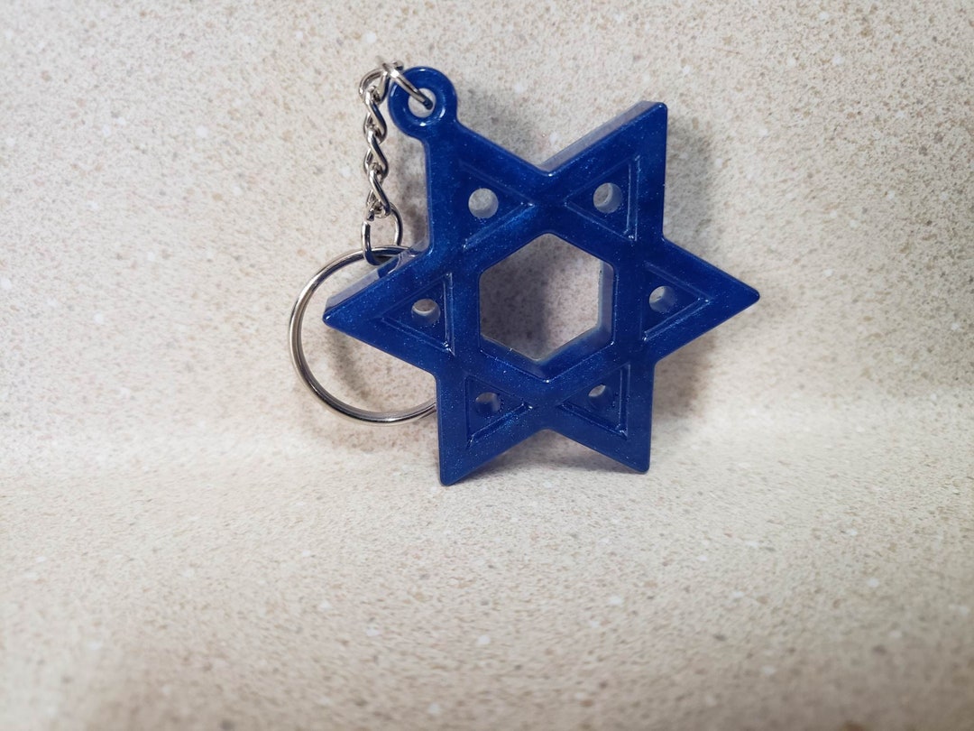 Star of David Keychain customizable - Etsy