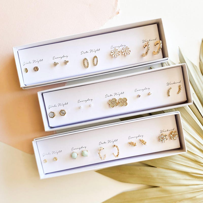 Stud Earrings Set - Etsy