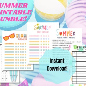 Kids Summer Printable Bundle - Etsy