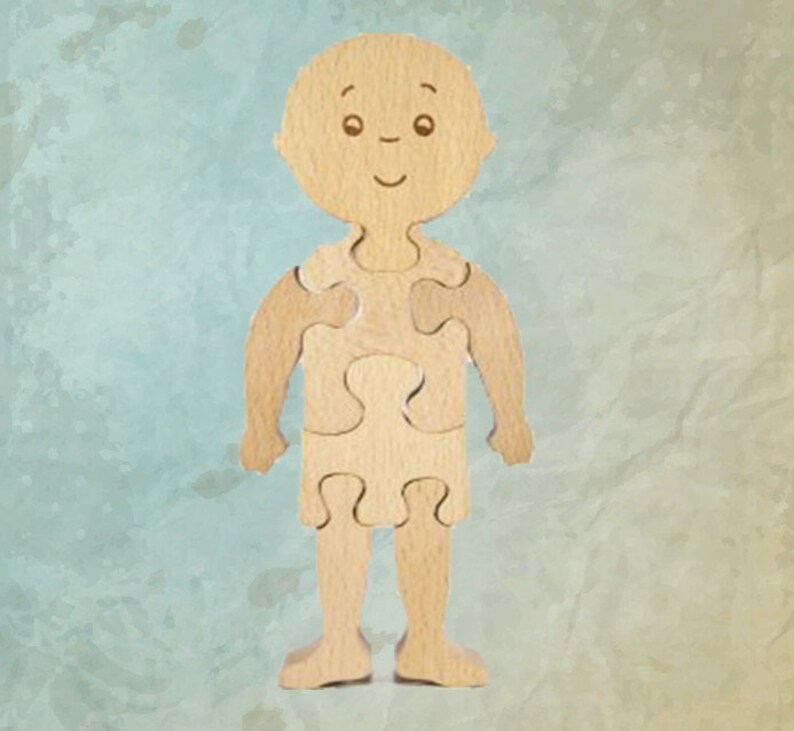 Laser Cut Wooden Puzzle, Puzzles for Kids DXF SVG DWG File. 9 Pieces ...