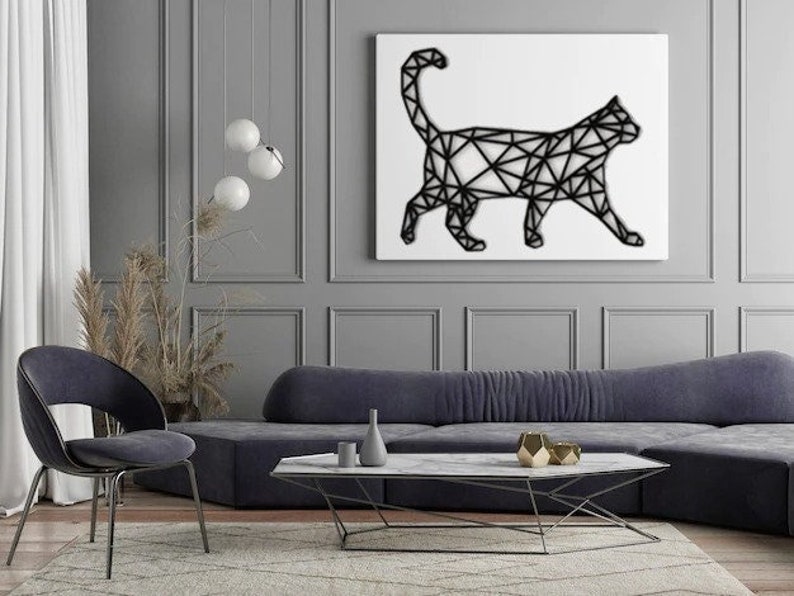 Cat Pattern DXF File for Laser Cutting and CNC Router Machine, Laser ...