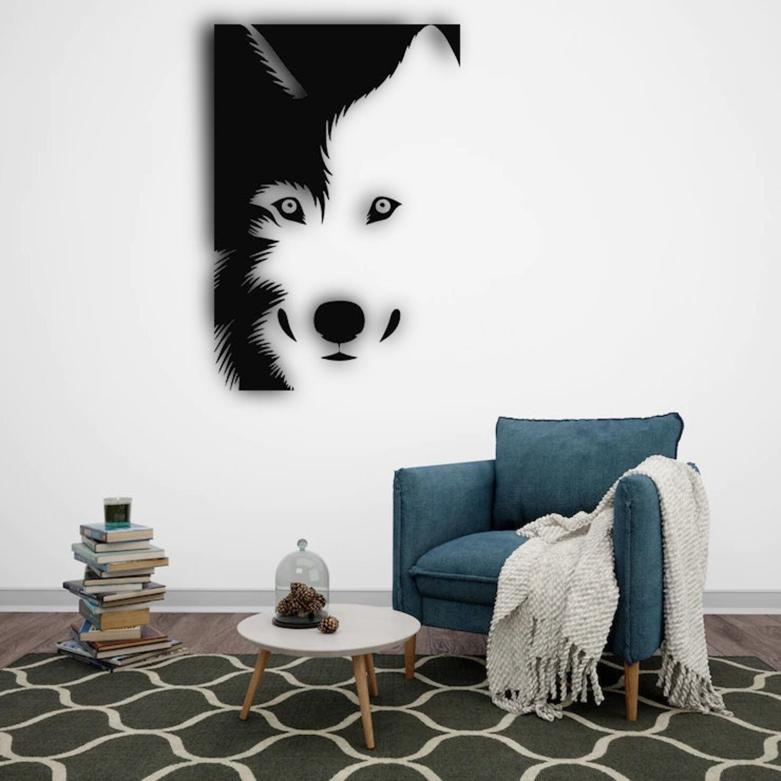 Wolf Cut File. Wolf Dxf Svg Crd File. Digital Wolf File Laser Cut Wolf ...