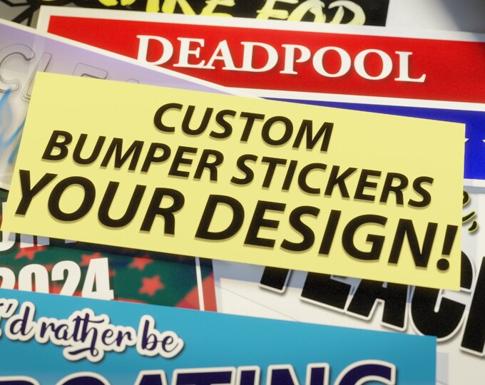 Custom Bumper Stickers 11x3 - Etsy
