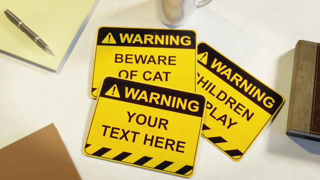 Warning Custom Decal or Magnet / Customizable Vinyl Bumper Sticker ...
