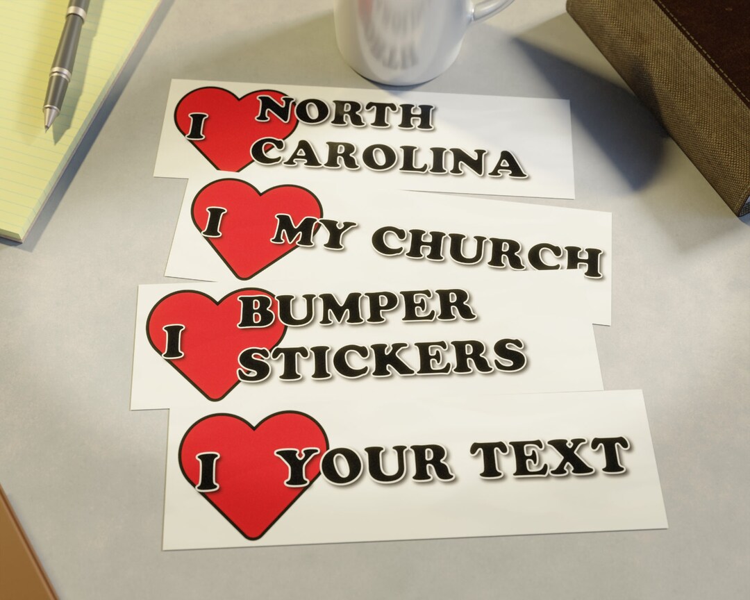 I Love (heart) Decal or Magnet / Custom Love Message / I Heart Sticker ...