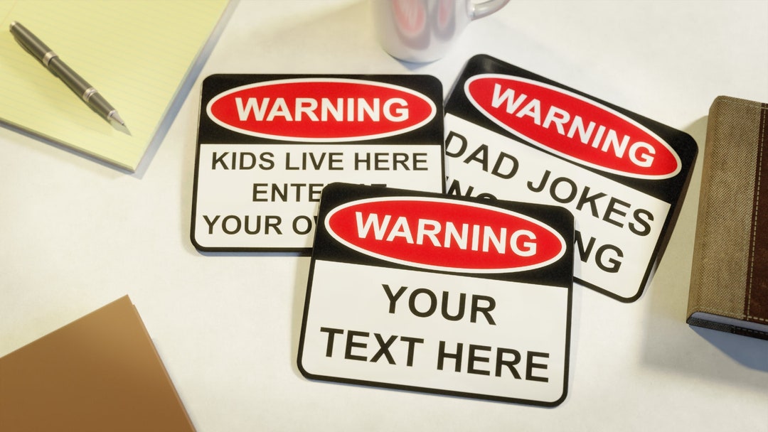 Warning Custom Decal or Magnet / Customizable Vinyl Bumper Sticker ...