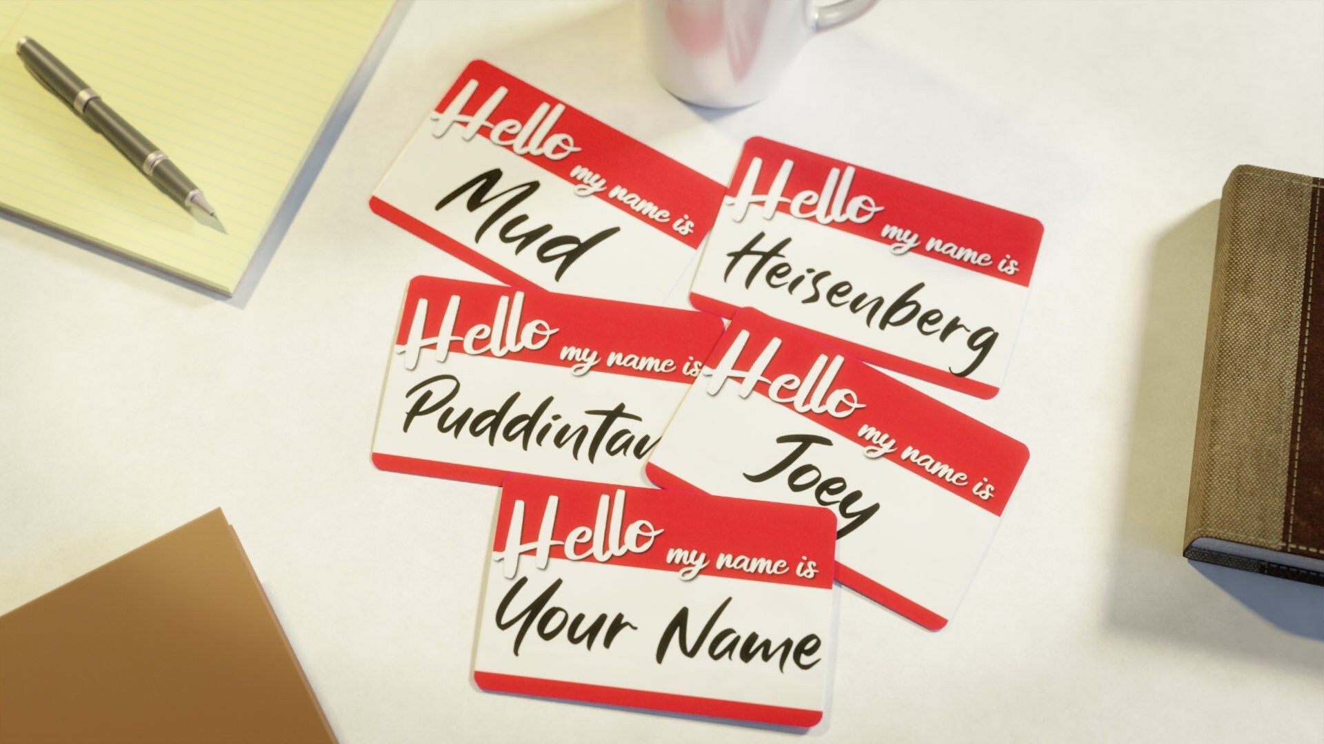 Custom Hello My Name is Decal or Magnet / Name Badge Labels / - Etsy