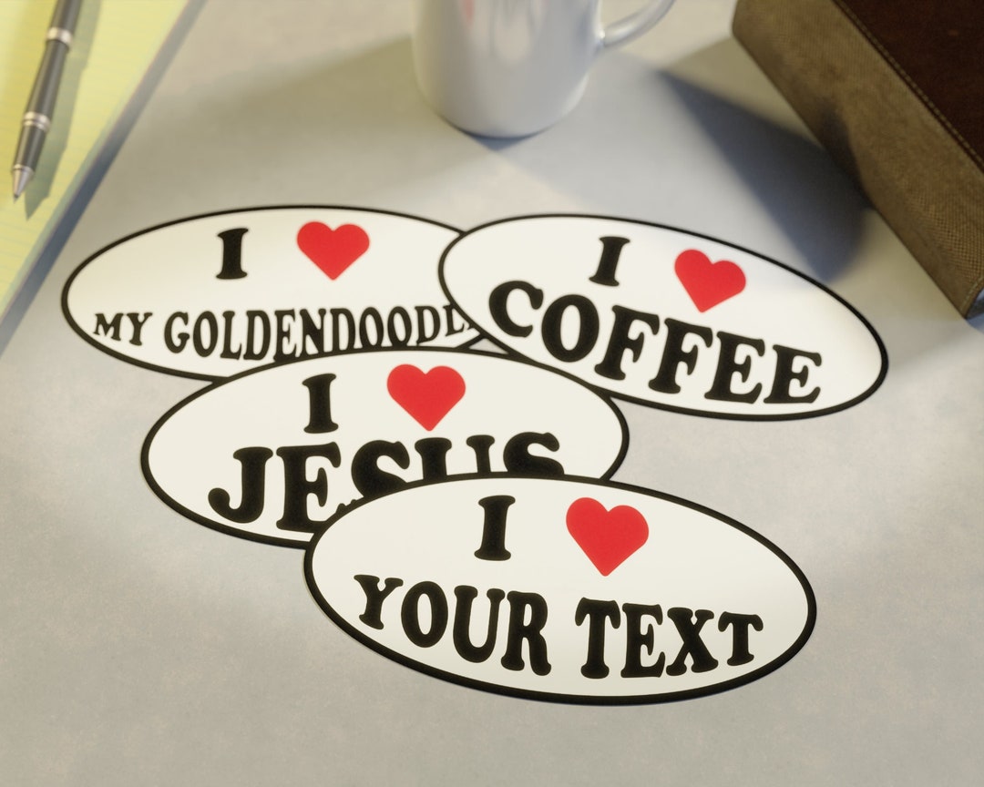 I Love (heart) Decal / Custom Love Message / I Heart Sticker - Etsy