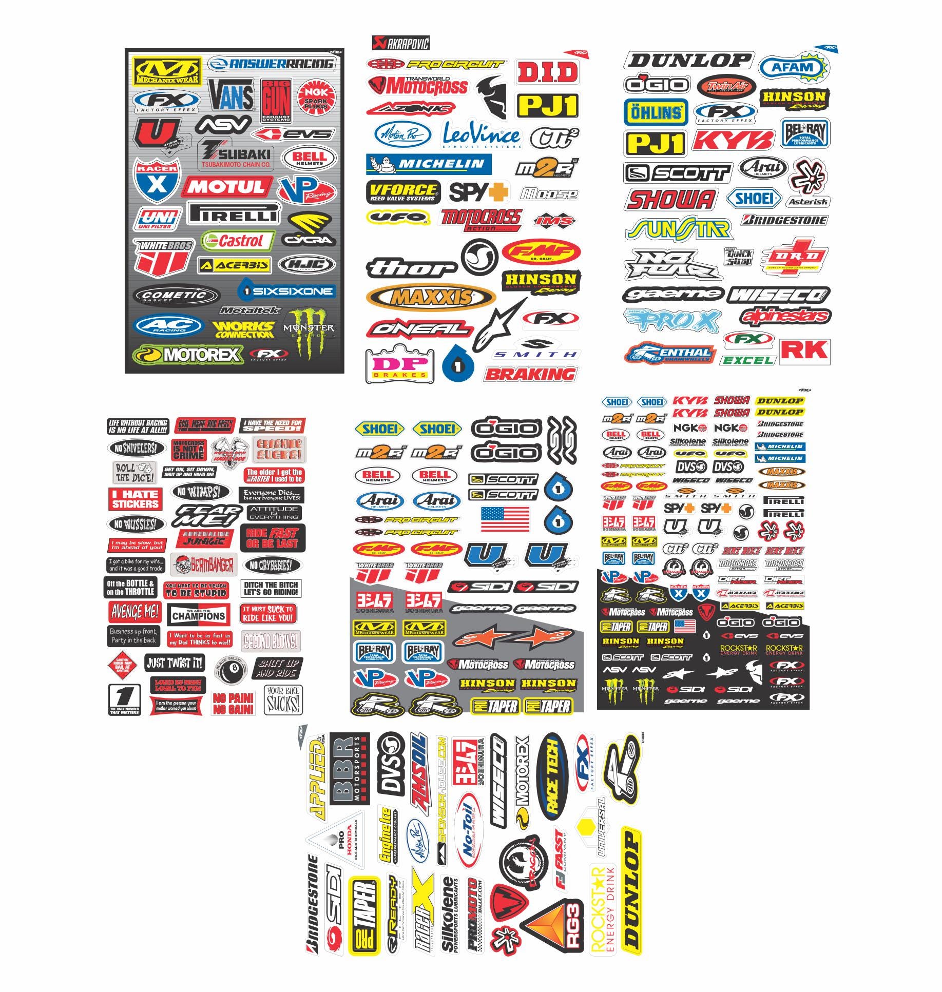 Motocross Logo Pack – HD PNG Decals of 70+ Racing Brands (fox, Monster ...