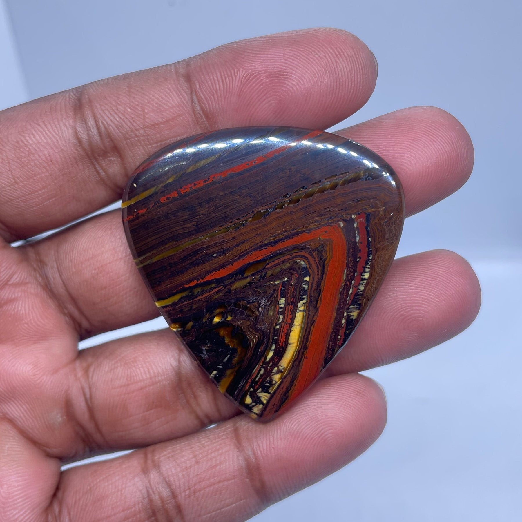 Natural Iron Tiger Cabochon, Iron Tiger Gemstone, Iron Tiger Loose Semi ...