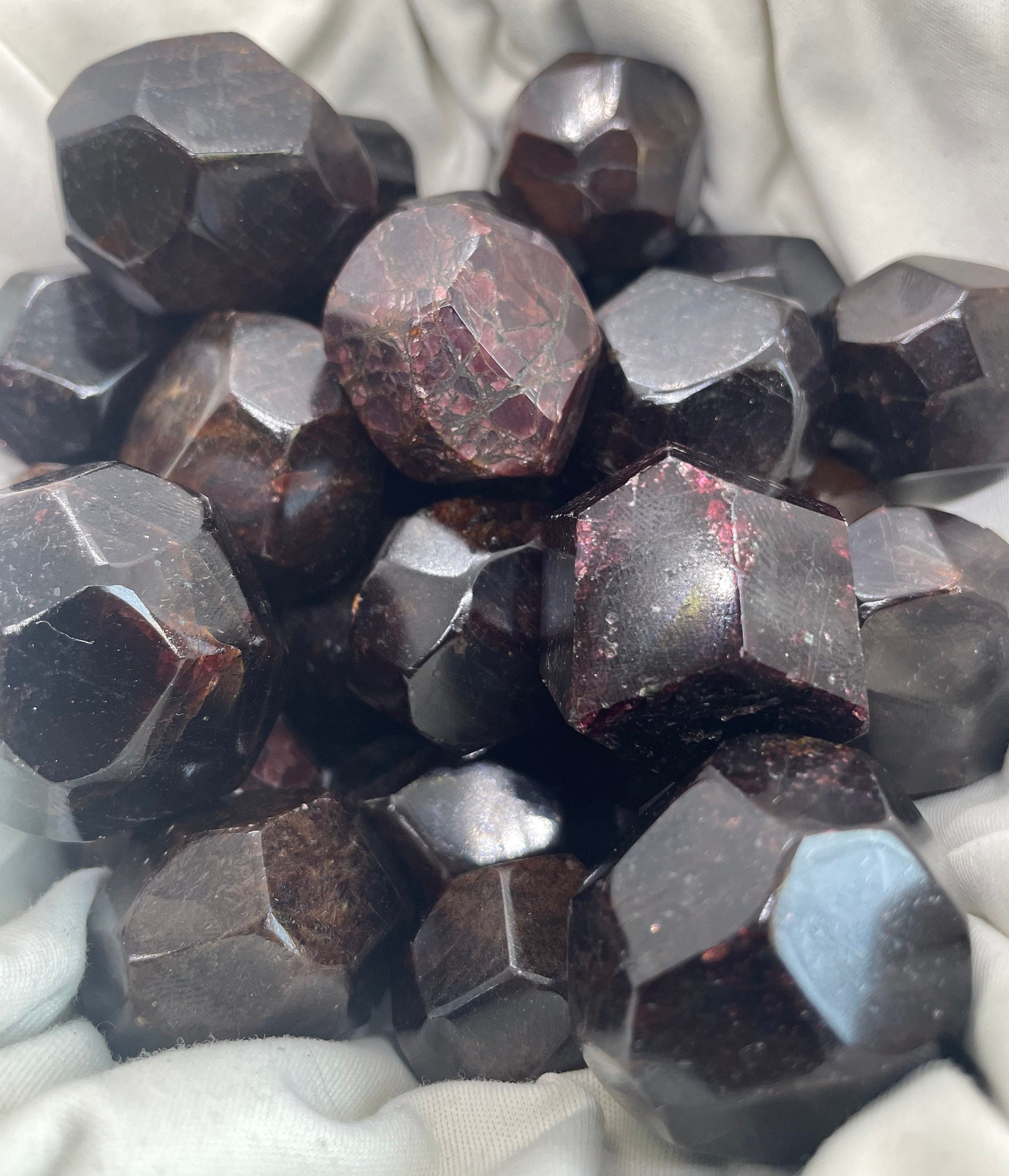 GARNET Polished Crystals, Almandine Loose Gemstones, Chunks Garnet ...