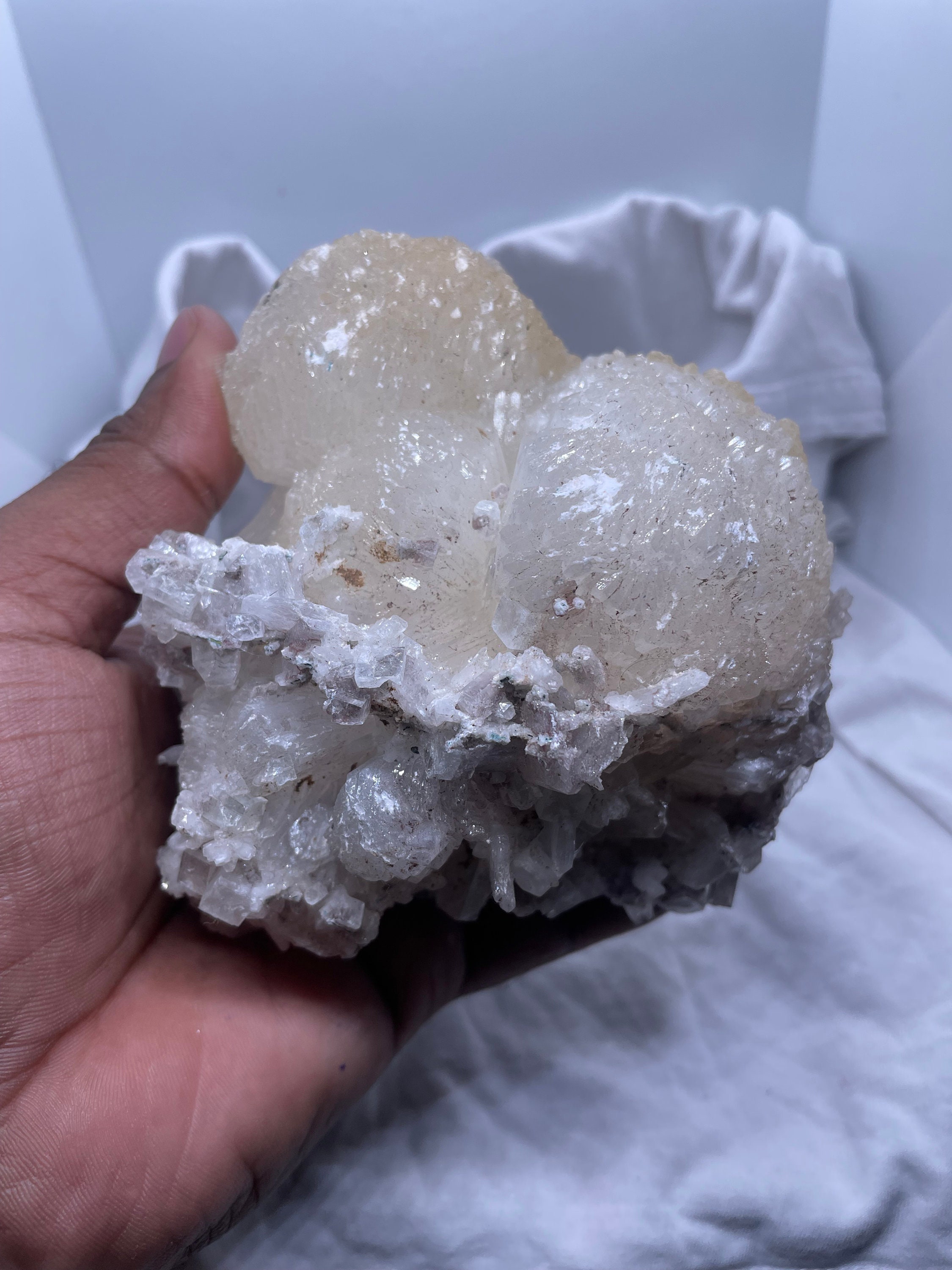 Stilbite Apophyllite Specimen of Raw Stone, 733 Gram Rough Rock Geode ...