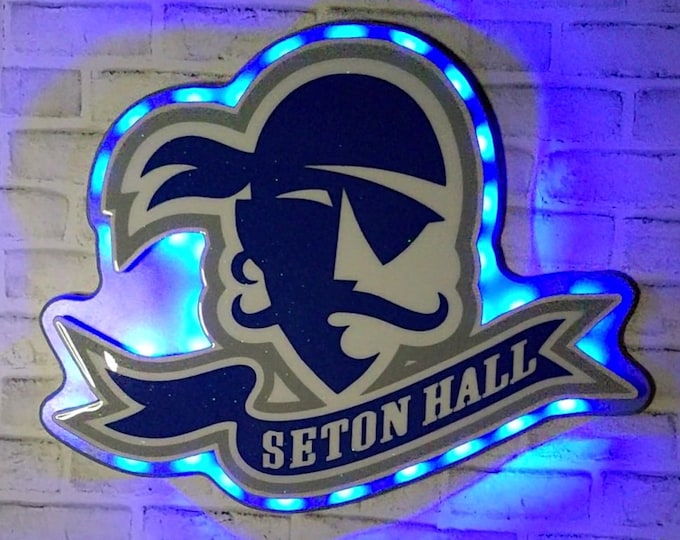 SETON HALL Lighted Wall Art With Remote - Etsy