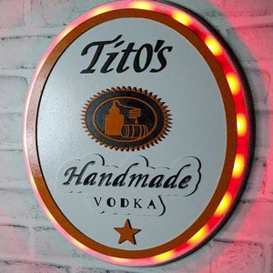 TITOS Vodka 3D LED Lighted Wall Art With Remote - Etsy