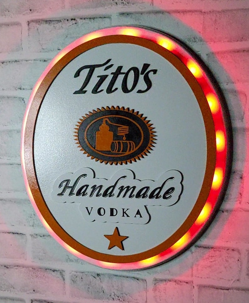 TITOS Vodka 3D LED Lighted Wall Art With Remote - Etsy