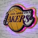 Lakers LED Lighted Wall Art With Remote - Etsy