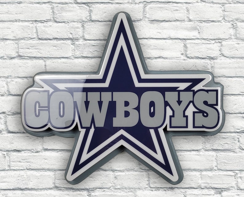 Cowboys Lighted Wall Art With Remote - Etsy