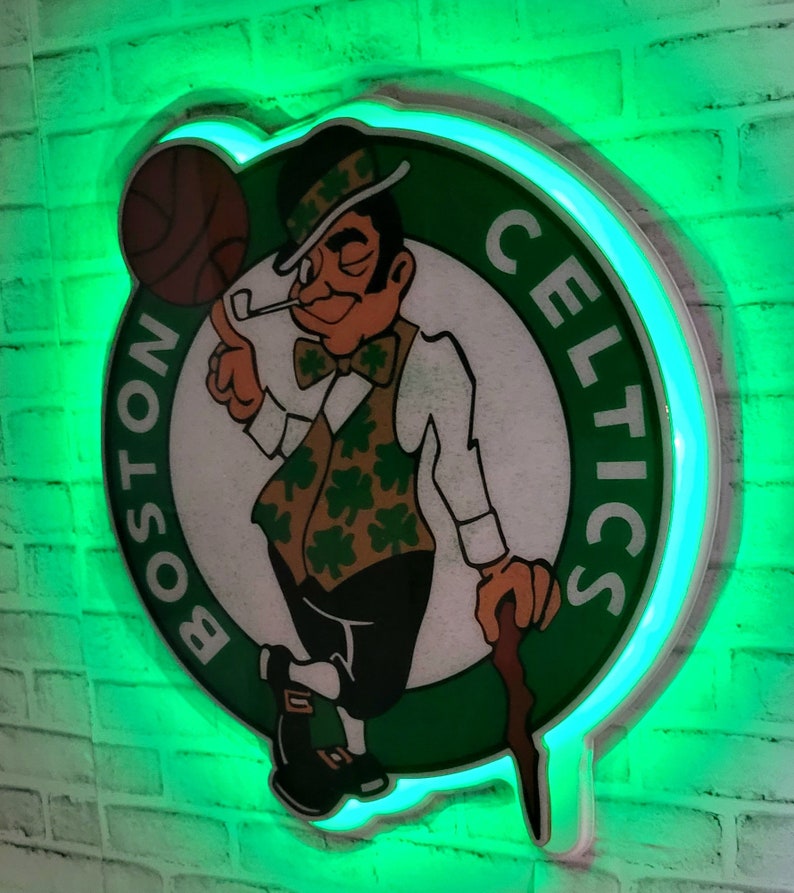 Celtics LED Lighted Wall Art With Remote - Etsy