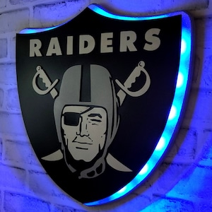 Raiders 3D LED Lighted Wall Art With Remote - Etsy