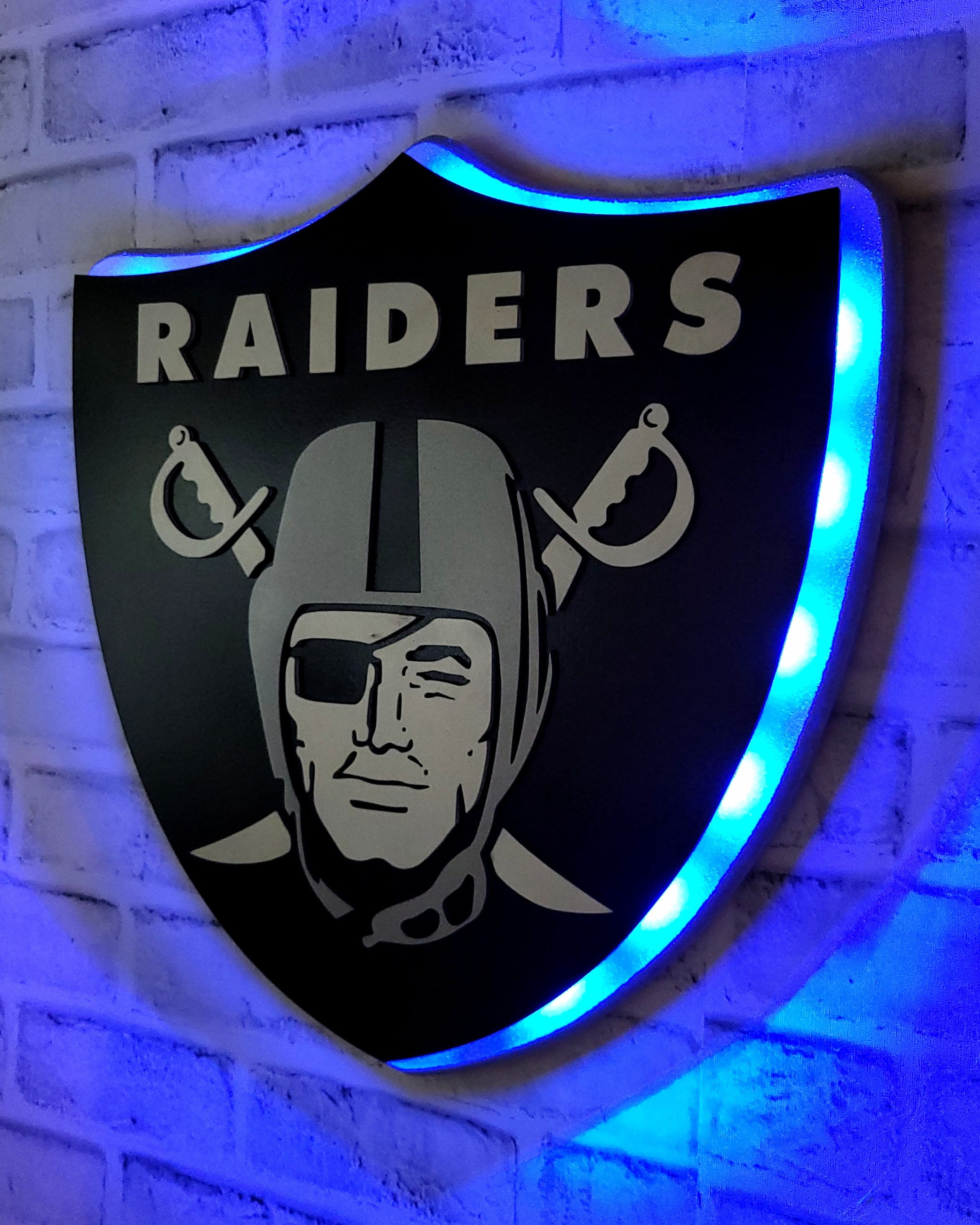 Raiders 3D LED Lighted Wall Art With Remote - Etsy