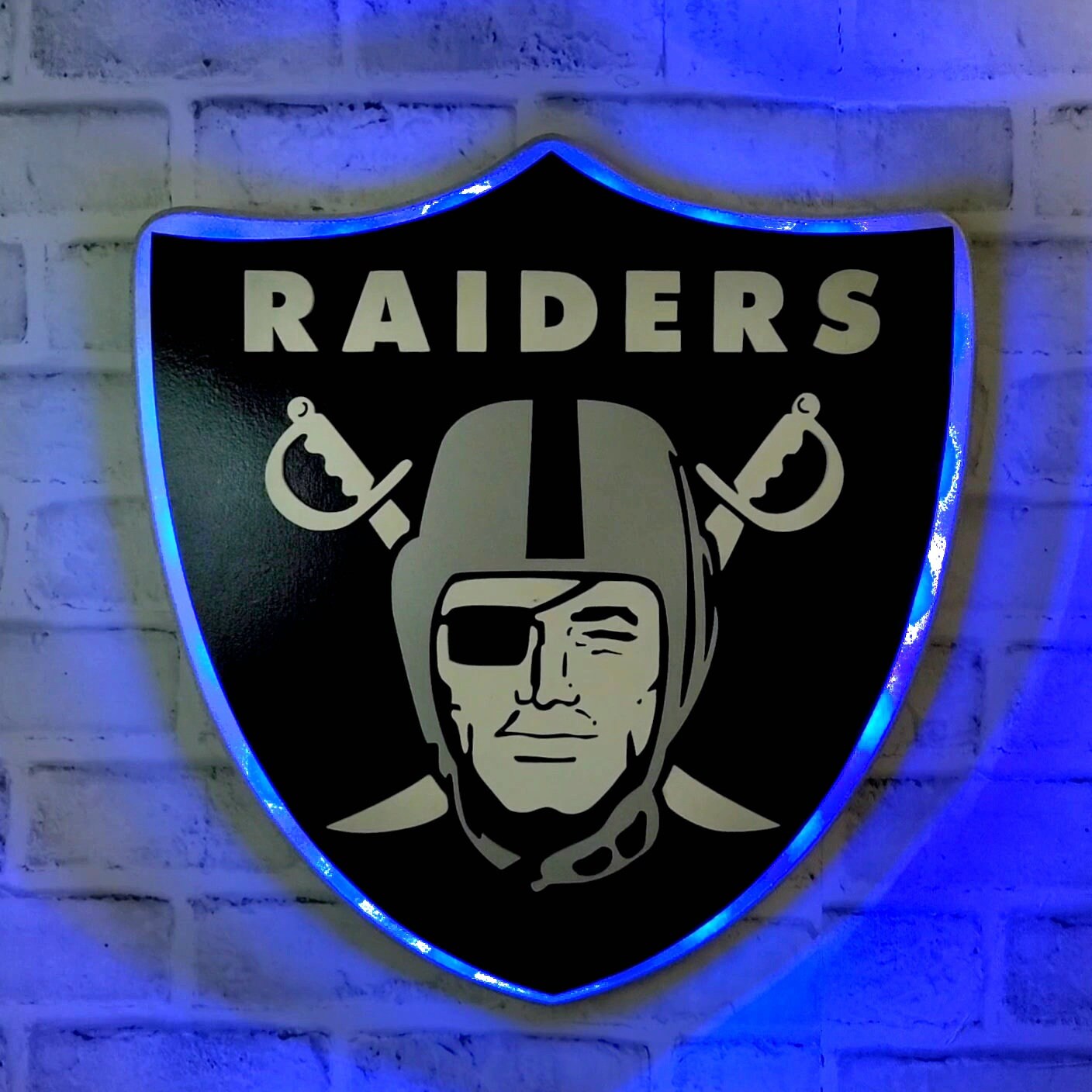 Raiders 3D LED Lighted Wall Art With Remote - Etsy