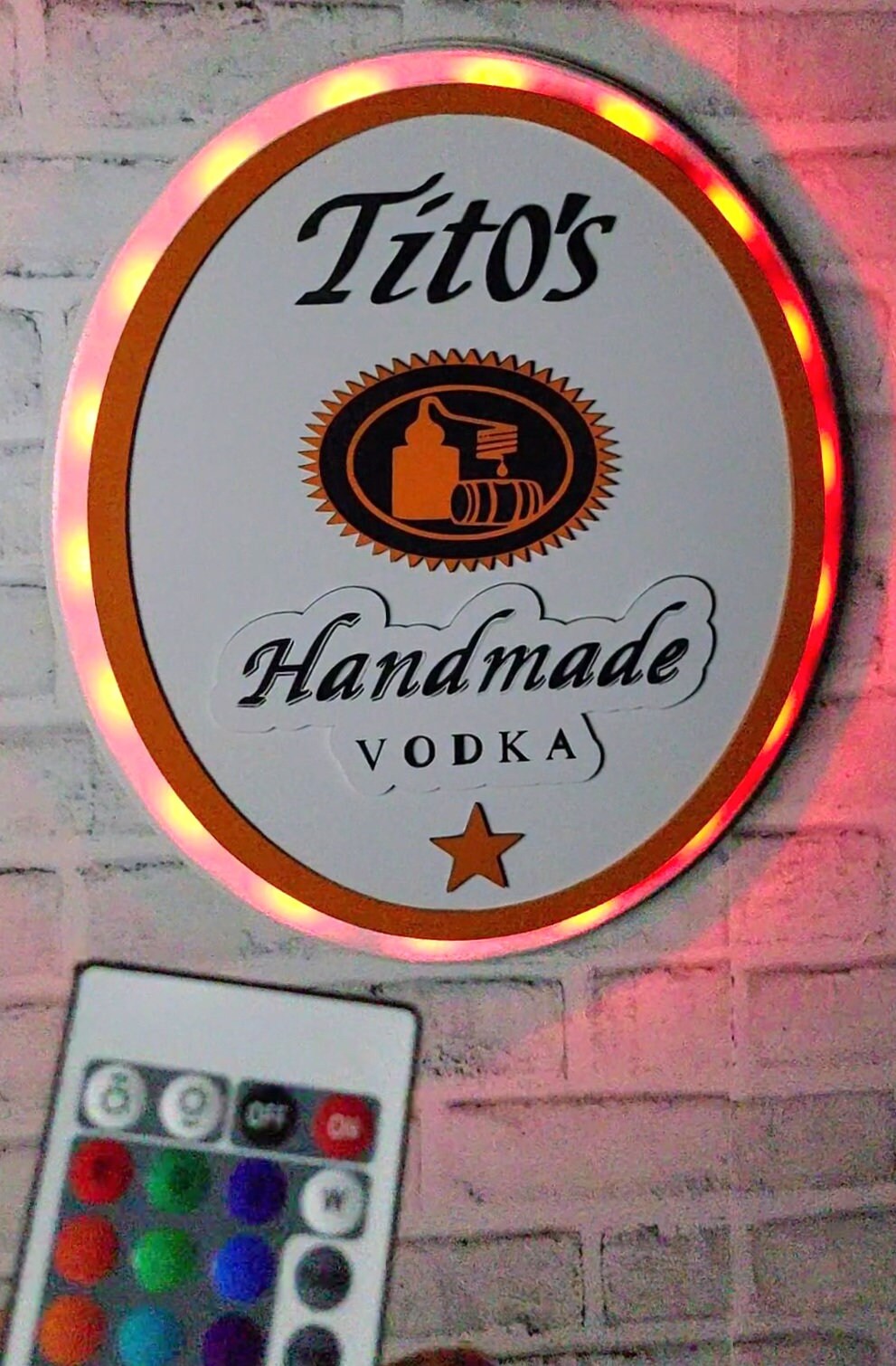 TITOS Vodka 3D LED Lighted Wall Art With Remote - Etsy