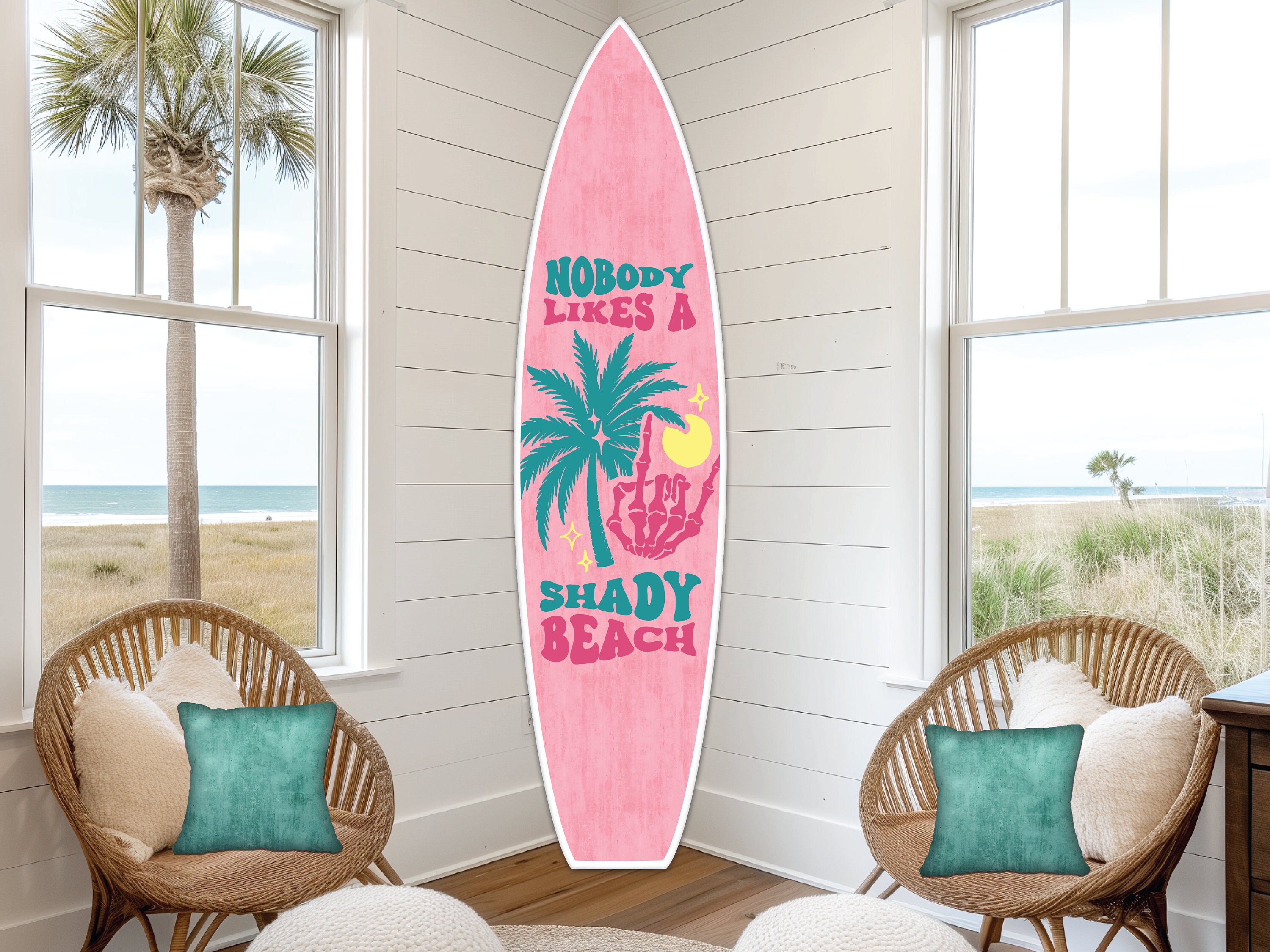 Surf Decor, Preppy Aesthetic, Wooden Surfboard Wall Art, Beach Decor ...