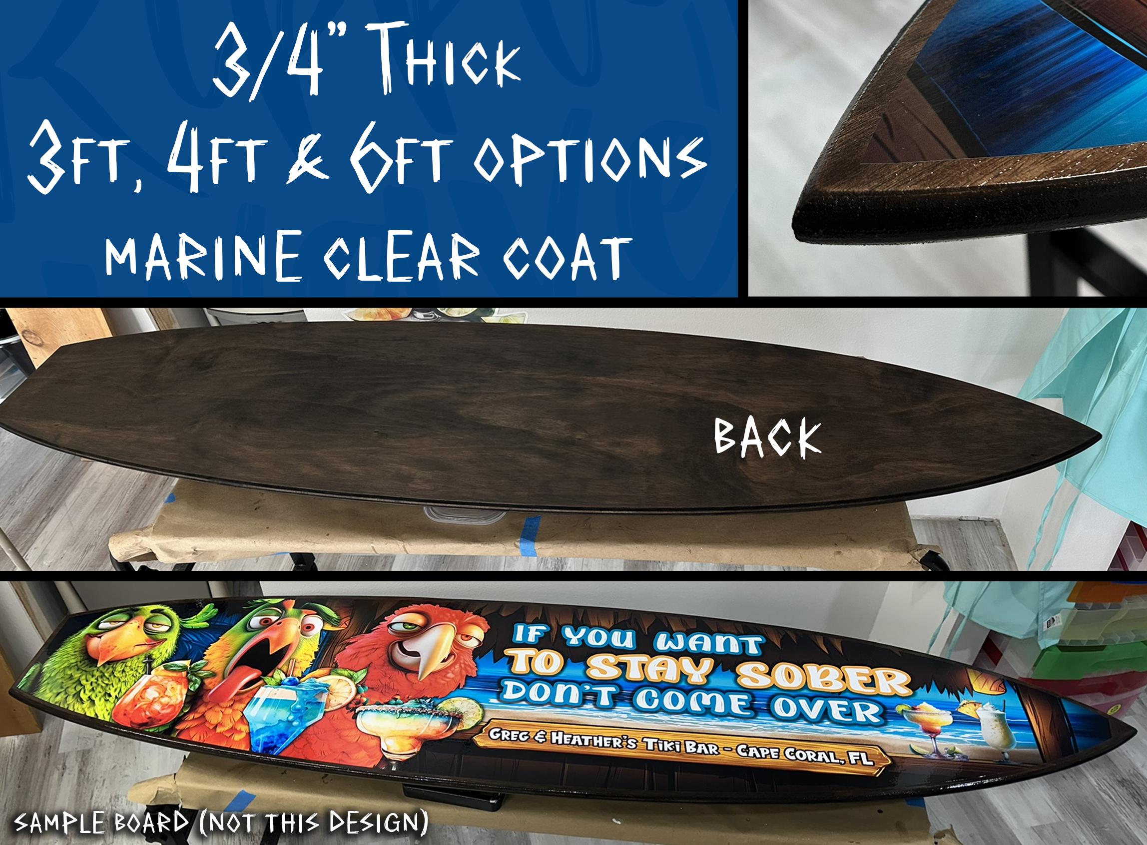 Tiki Bar Surfboard Sign: Tropical Island Cocktails, Tiki Hut Decor - Etsy