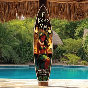 Tiki Bar/beach Bar Sign, Personalized Outdoor Decorative Wooden ...