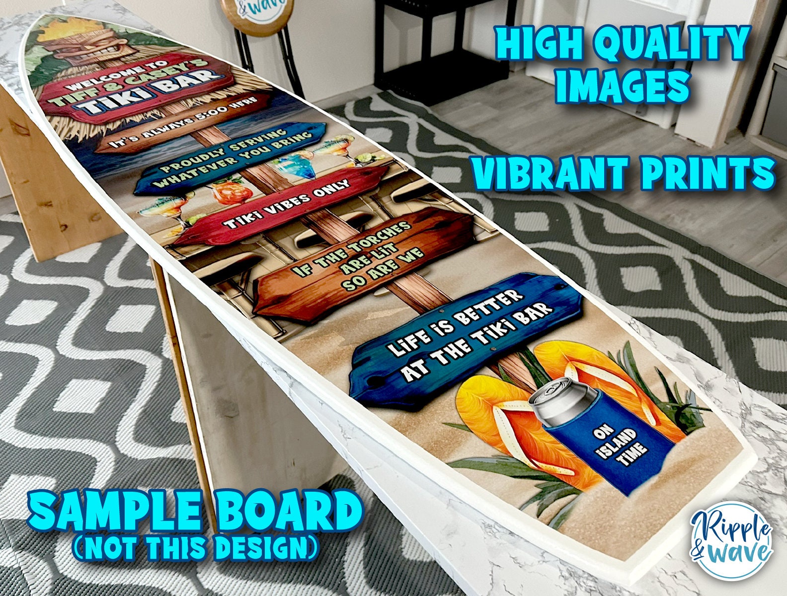 Porthole. Tiki and or Pirate Bar Decor. Wooden Surfboard Wall Art, Tiki ...