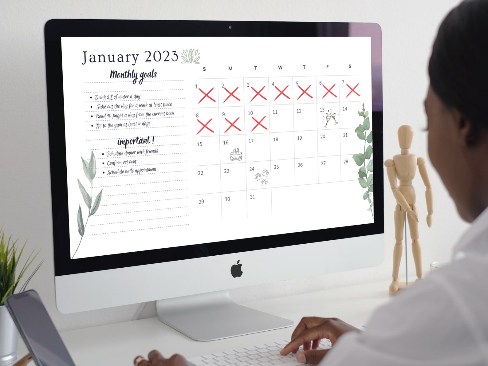 Calendario Mensual En Español E Inglés 2023 Monthly Spanish-english ...