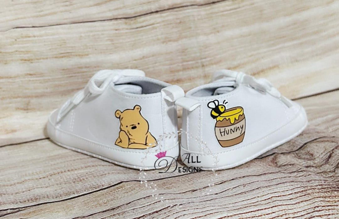 Winnie the Pooh Baby Boy Shoes, Honey Baby Booties, Personalized Baby ...