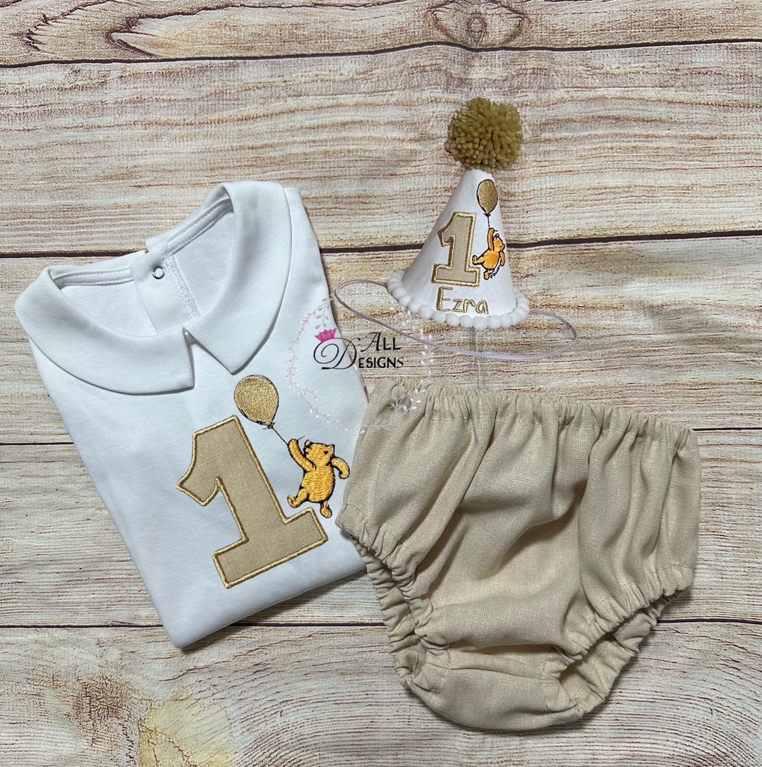 Classic Winnie the Pooh Boy, Peter Pan Neck Bodysuit Custom Made ...