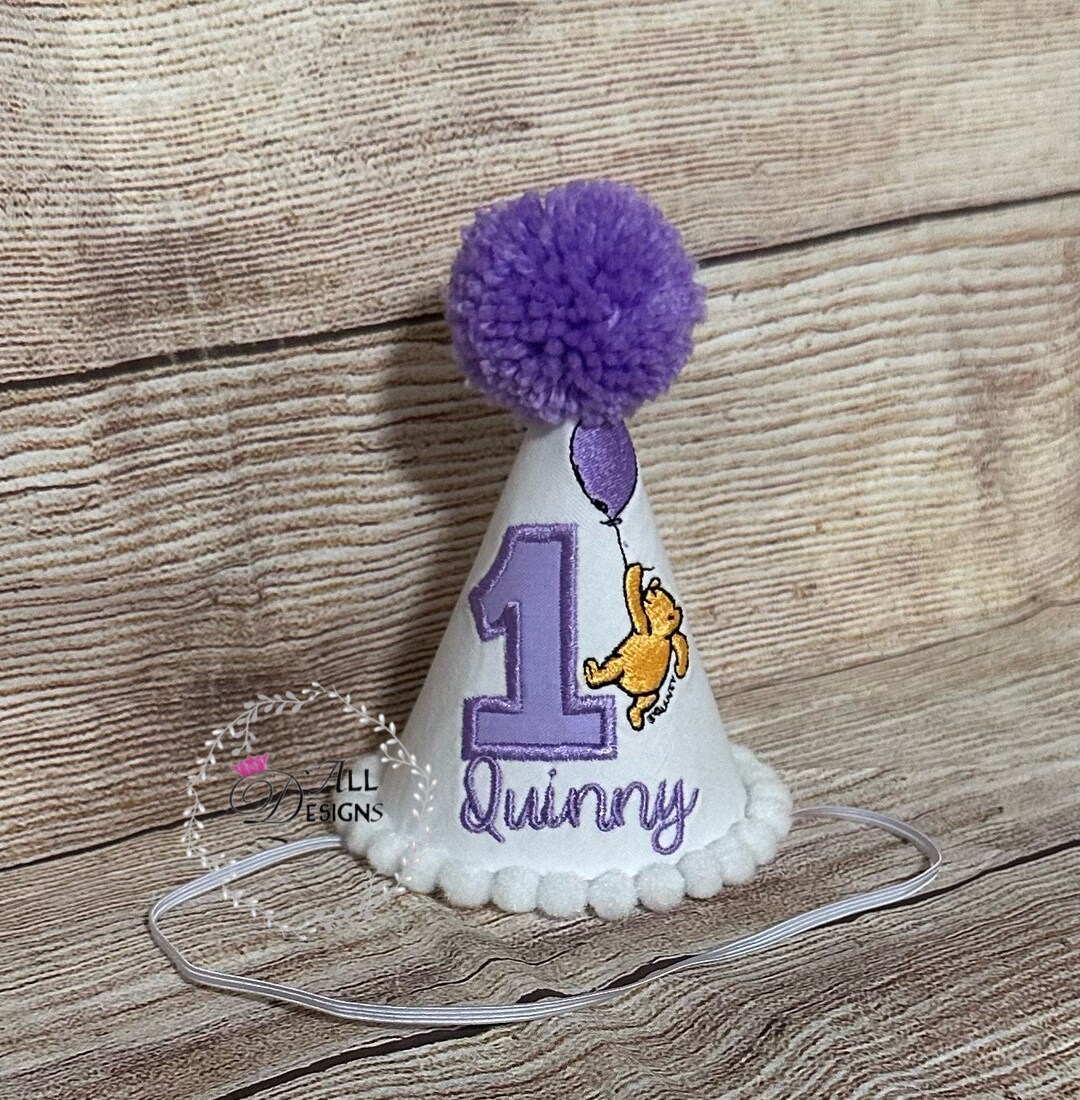 First Birthday Hat , Classic Winnie the Pooh 1st Birthday, Baby 1st ...