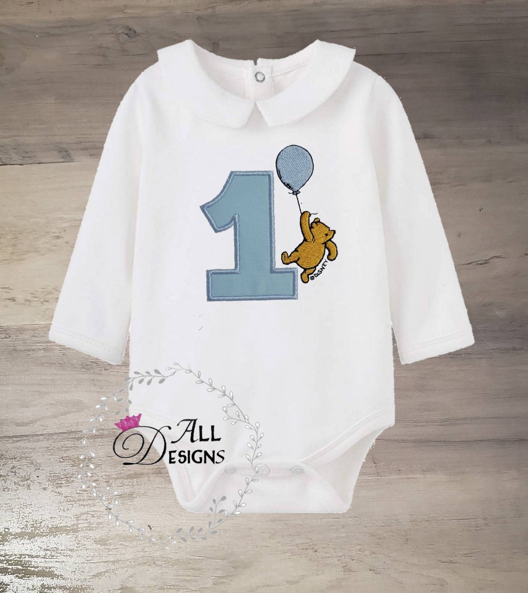 Classic Winnie the Pooh Boy Outfit, Peter Pan Neck Bodysuit Custom Made ...