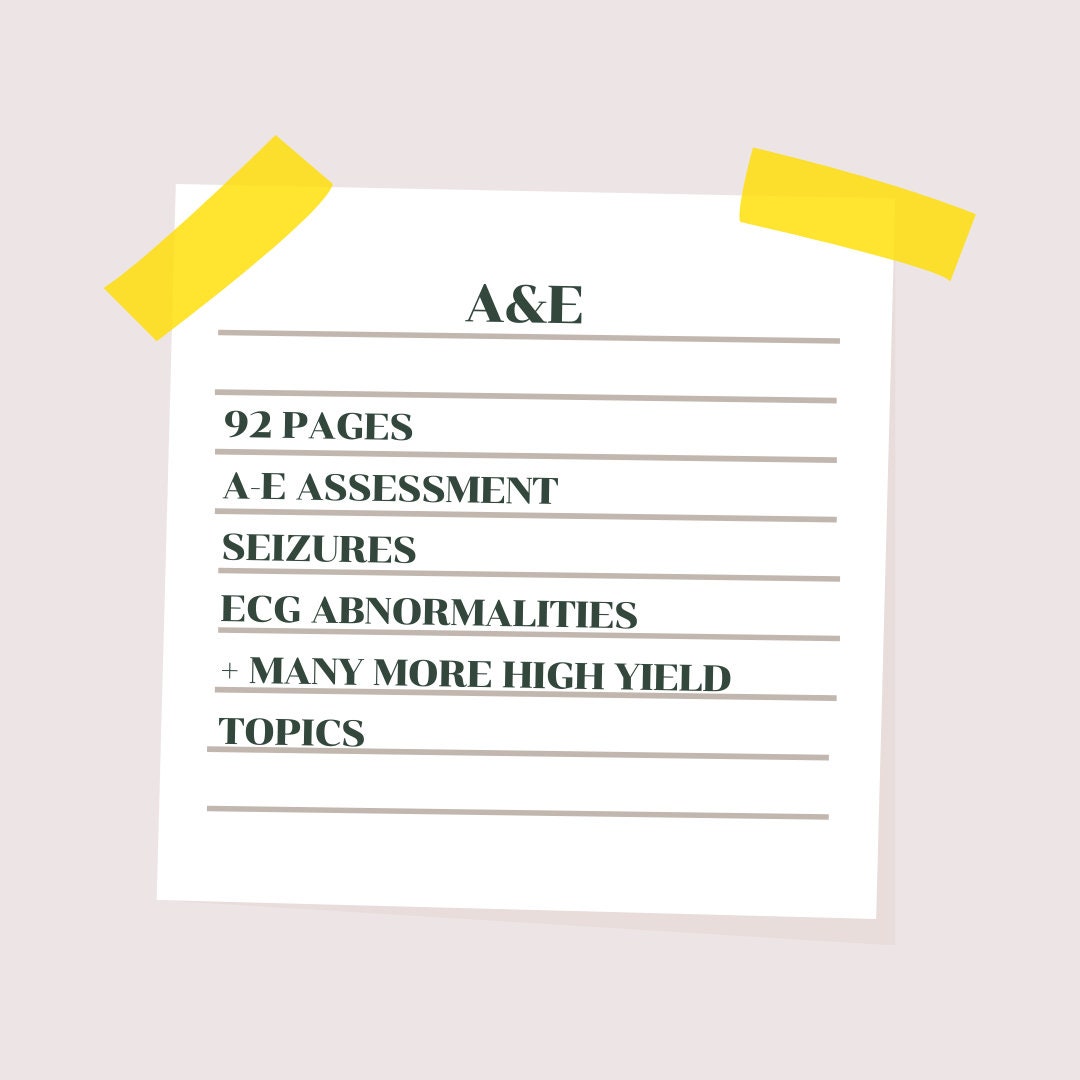 EMERGENCY MEDICINE NOTES for Final Year Medical Students - Etsy