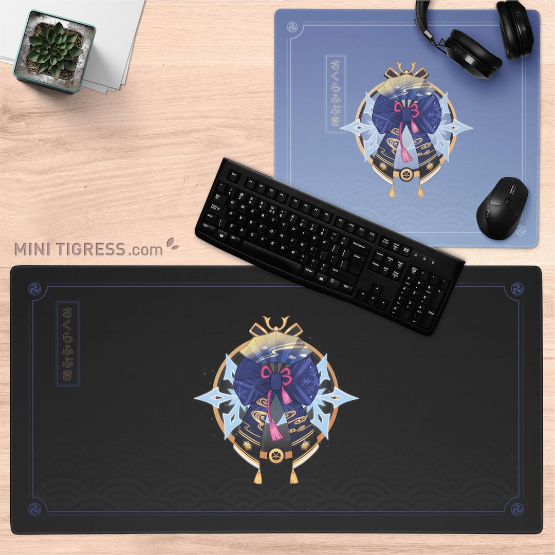 Ayaka-inspired Genshin Impact Desk Mat | Large Gaming Mouse Pad in ...