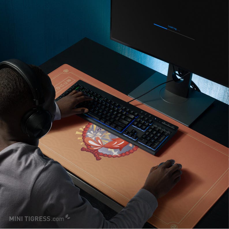 Yoimiya-inspired Genshin Impact Desk Mat | Large Gaming Mouse Pad in ...