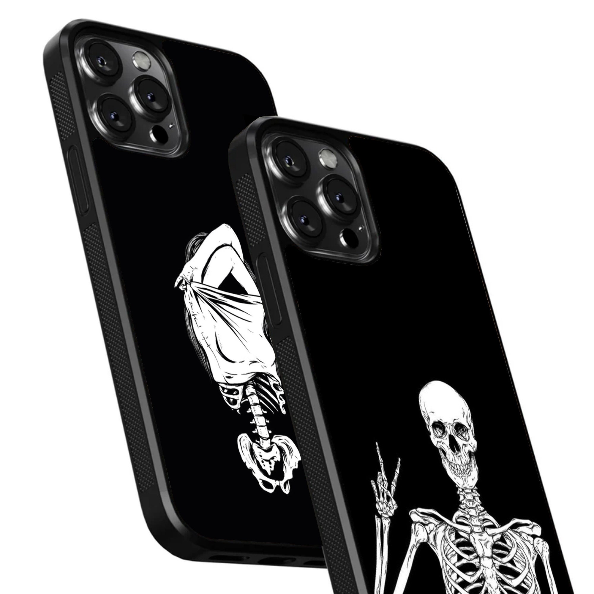 Aesthetic Skeleton Skull Spooky Phone Case iPhone Case Cover for iPhone ...