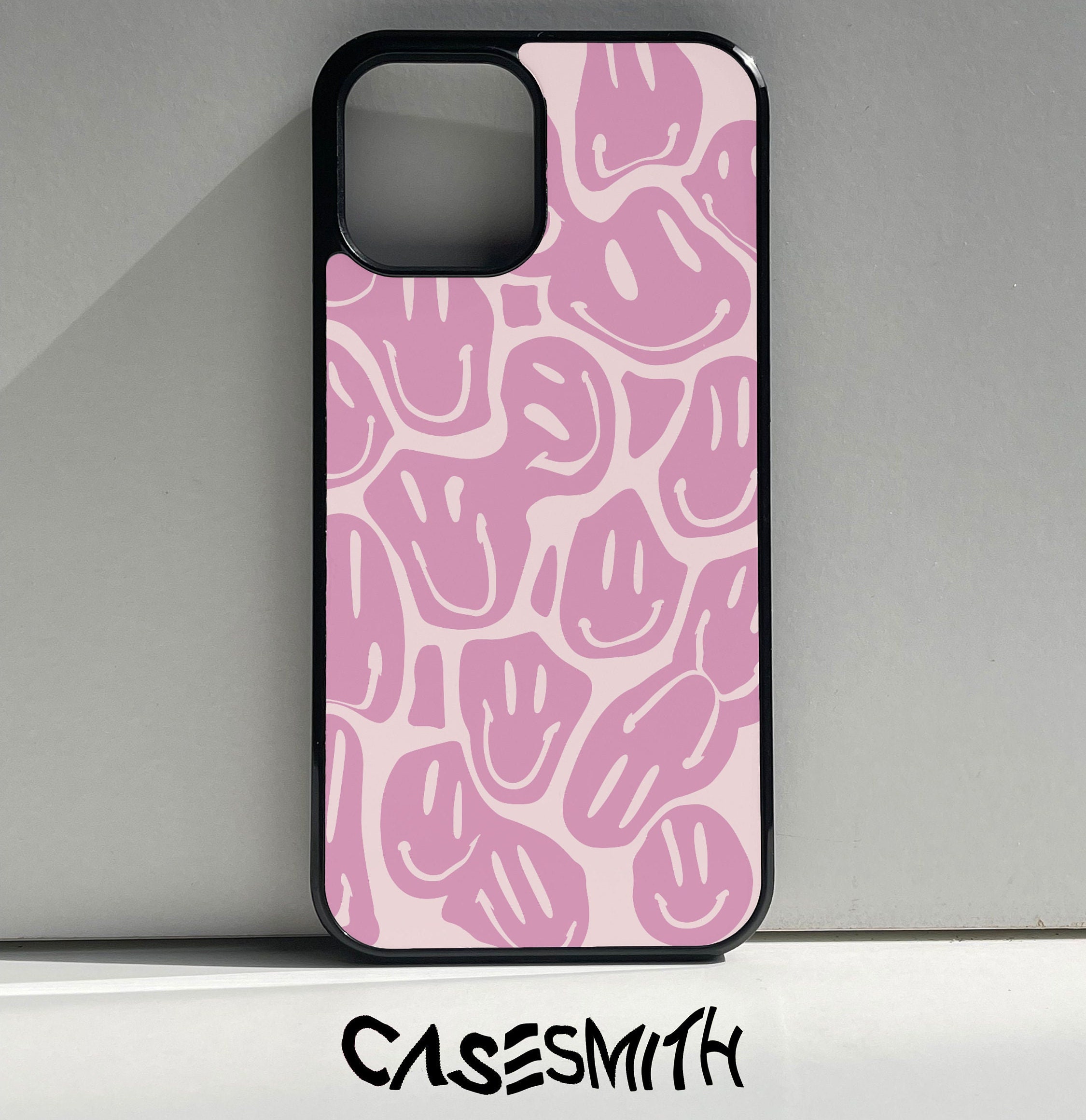 Smiley Face Phone Case Trippy Wavey Drippy Colourful iPhone Case Cover for iPhone 14 Pro, Pro ...